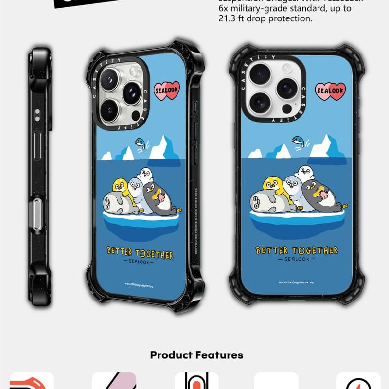 CASECASE X Better Together Case Magnetic suction Hard Acrylic Back For ...