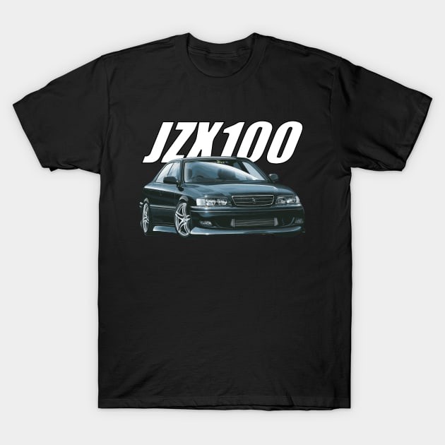 Vintage JZX100 TRD DARK GREEN CHASER MARK II tOYOTA Drift 1jz street ...