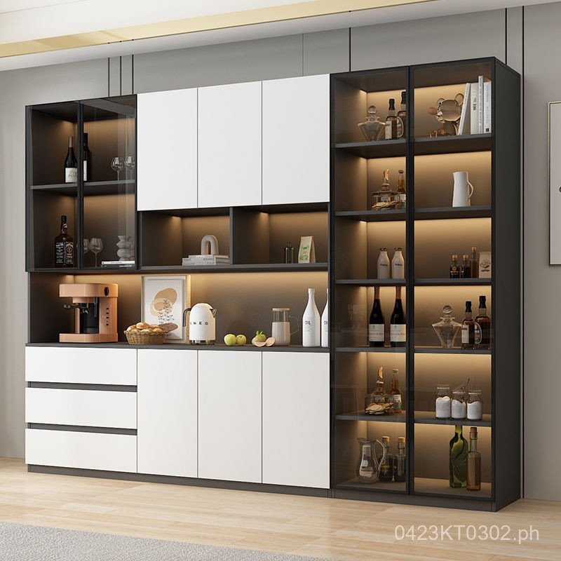 Light Luxury High Cabinet Integrated Storage Cabinet Wine Cabinet ...