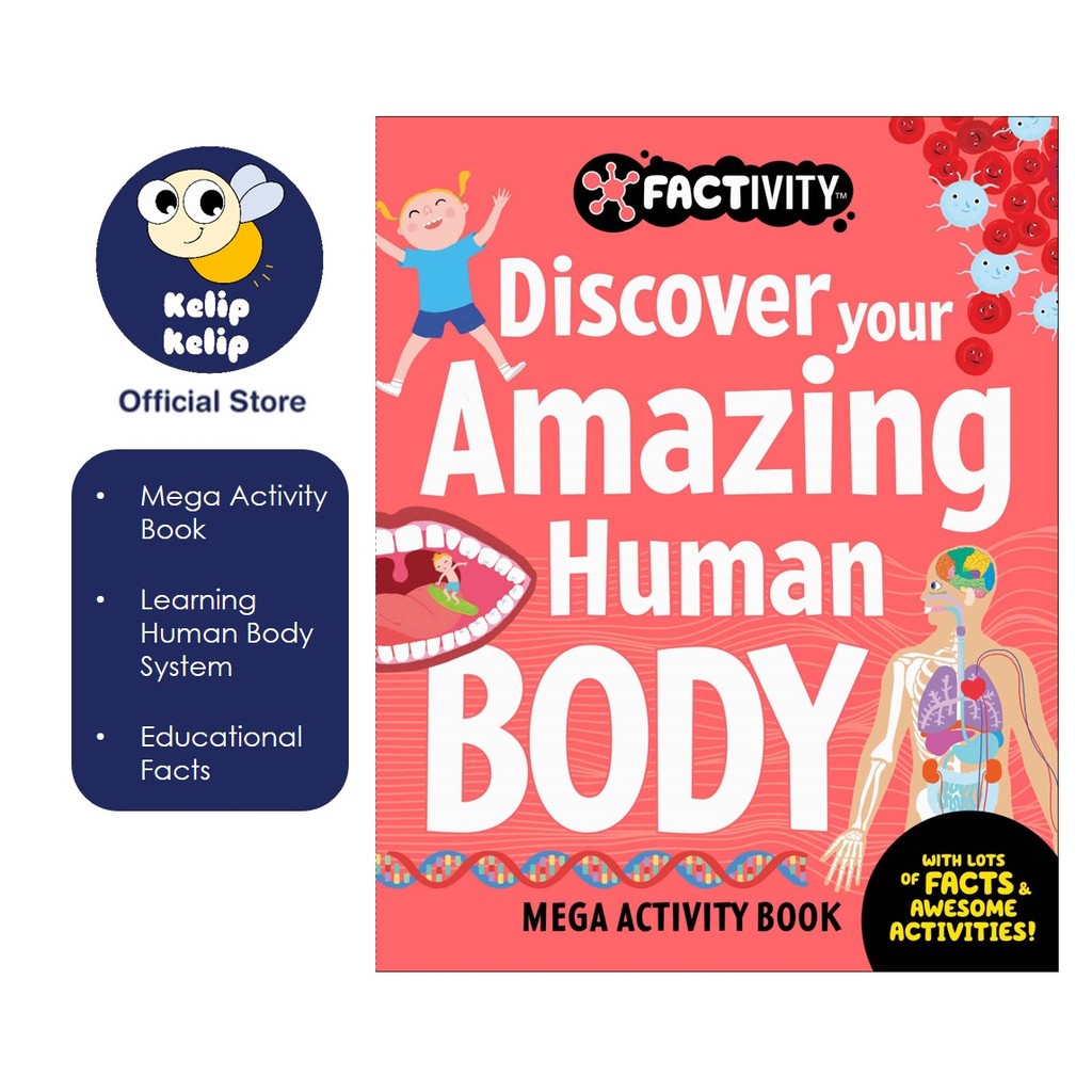 Factivity Amazing Human Body Educational Activity Book For Kids To Read ...