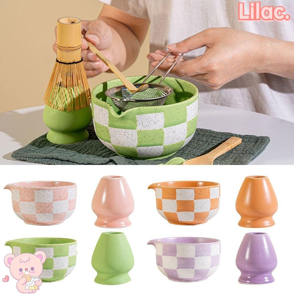 LILAC Matcha Bowl, Ceramic Smooth Matcha Whisk Stand, Portable ...