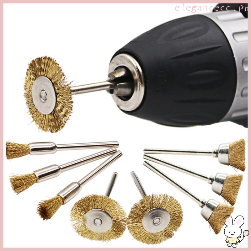 EE Brass Wire Drill Bit Cleaning Brush Hand Drill Brushes Rotary Tools ...