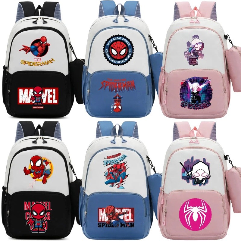 Spider Man backpack pencil case two-piece set SPIDER-GWEN stationery ...