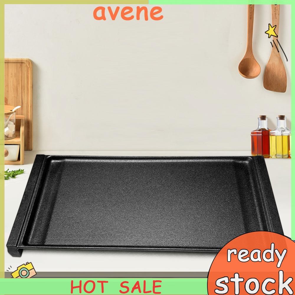 19.3 X 9.1inches Cast Iron Griddle Rectangular Flat Griddle with Flat ...