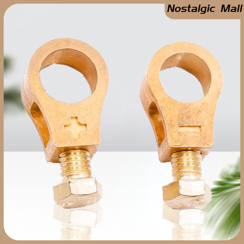 1Pair Car Battery Terminal Pure Copper Positive And Negative Wire ...