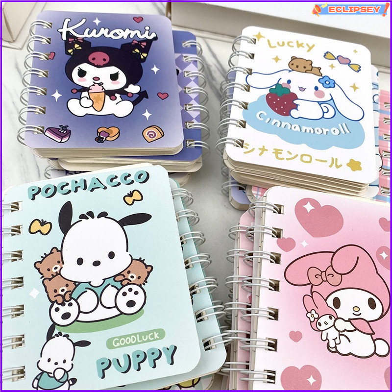 【☀️ES】Sanrio Cute Spiral Notebook A7 Thickened Notebook Kuromi Cartoon ...