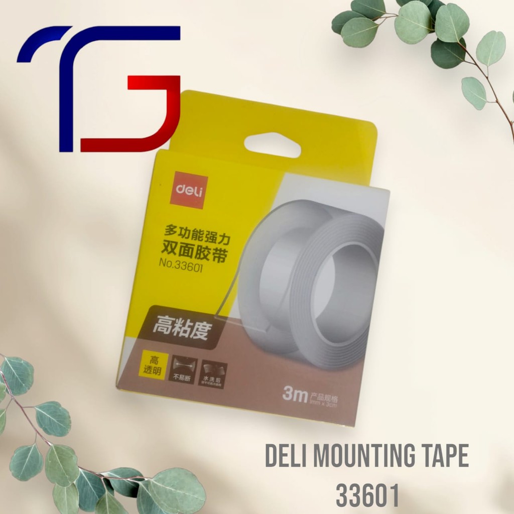 Deli Mounting Tape / Double Tape Transparent - 33601 | Shopee Philippines