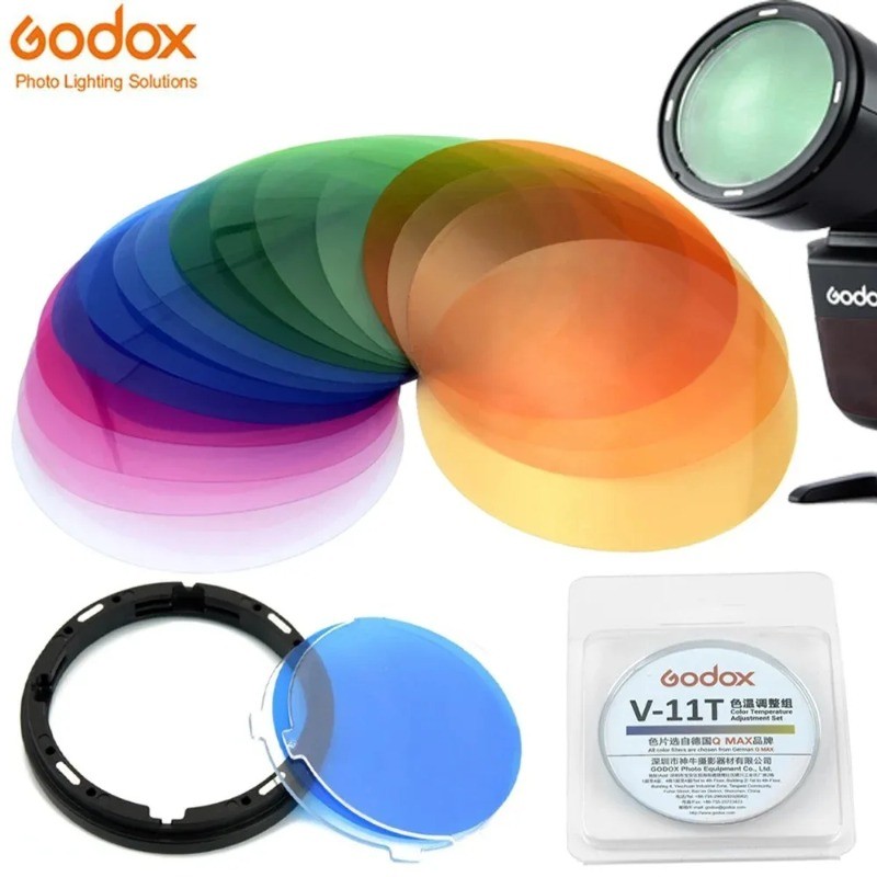 Godox V-11C / V-11T Color Effect Gel Set for Godox V1 Series Flash ...