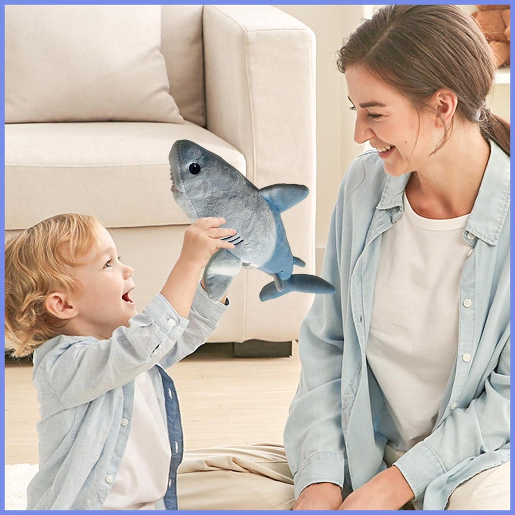 Shark Plushies 11inch Realistic Shark Plush Model Of Sharks Sea Creatures Simulated Whale Shark ...