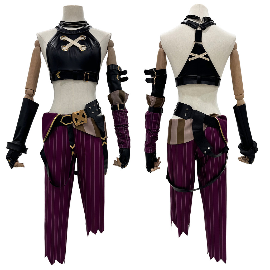 CosPlay LOL Arcane Game Jinx Cosplay Costume Wig Loli Outfit Halloween ...