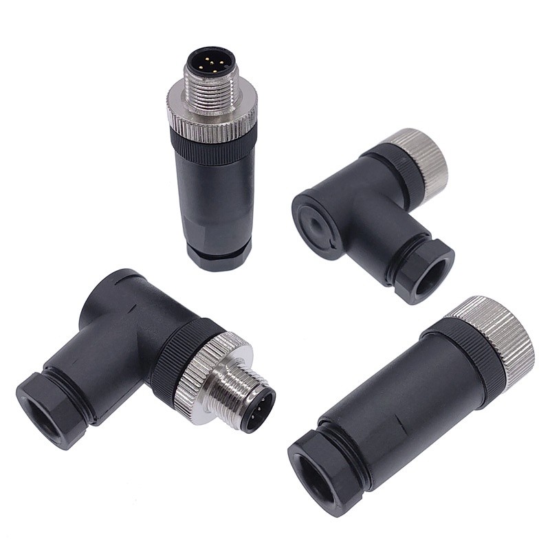 NEW M12 sensor connector waterproof male&female plug screw threaded ...