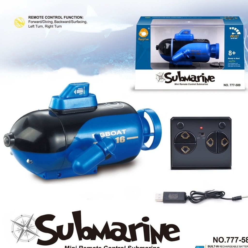 [Spot Goods] Six-Channel Remote Control Submarine Model Nuclear-Powered ...