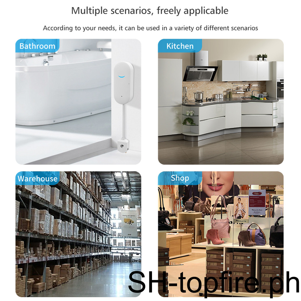 Tuya Smart WiFi Water Leak Sensor Flood Leakage Level Overflow | Shopee ...