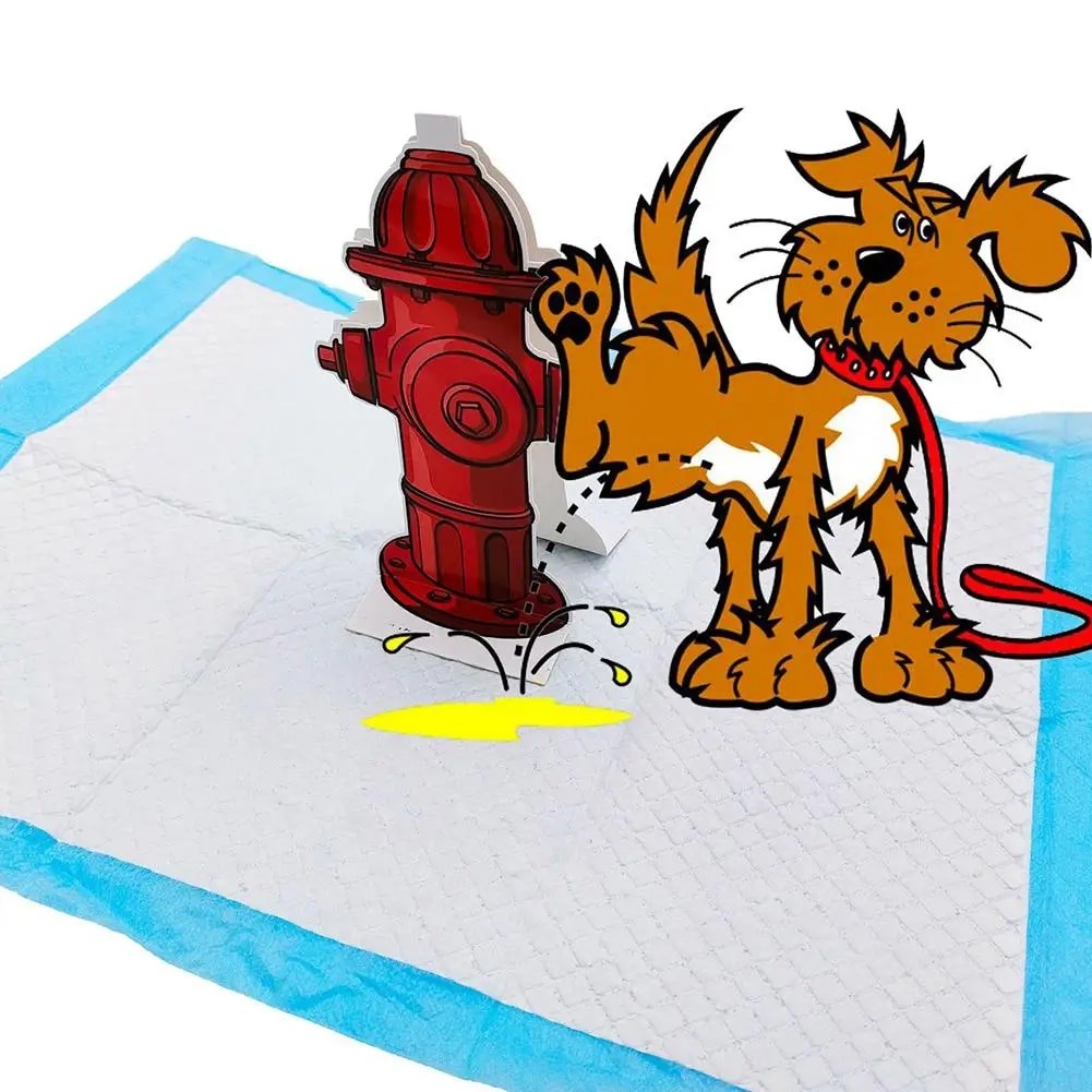 Dog Pee Pad 10Pcs Dog Pee Pad Trainer Paper Fire Hydrant Shaped Pet ...