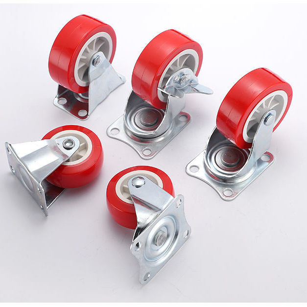 Universal Wheel1-3Inch Mute Universal Caster Stroller Wheels with Brake ...