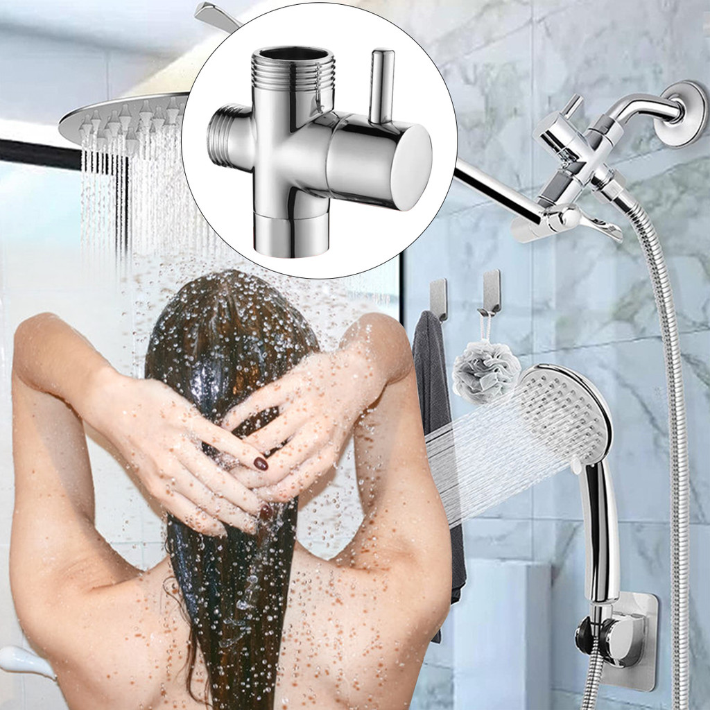 1 PCS Diverter Valve 3 Way Water Separator Shower Tee Adapter ...