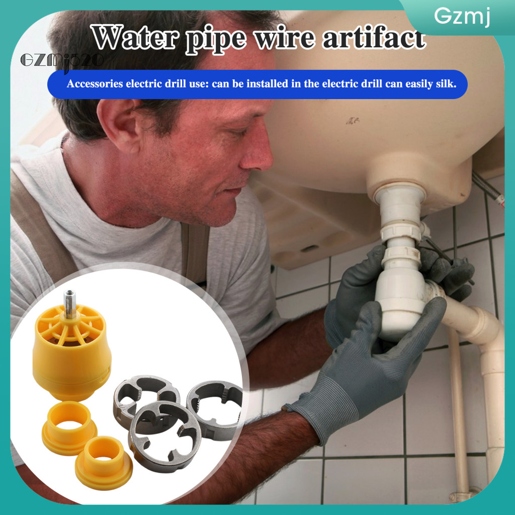 Gzjjx Plastic Pipe Round Die Set Pvc Pipe Threader Kit Electric Drill ...