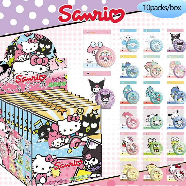 Sanrio Blind Box Badge + PVC Transparent Card Set Sanrio Collectibles ...