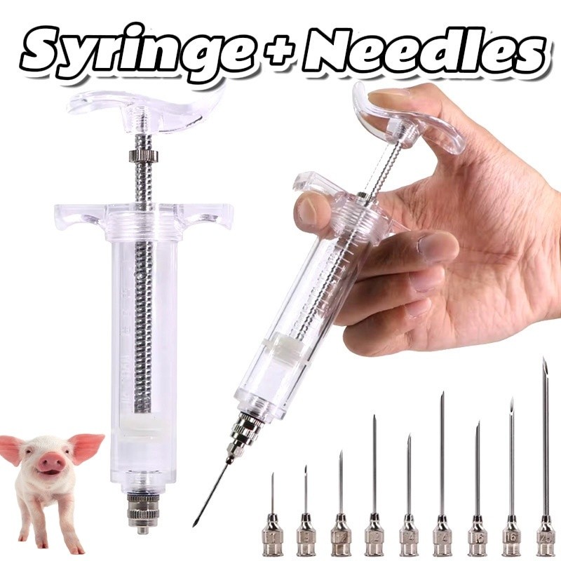 10/20/50ml Fiberglass Syringe Heavy duty Pig syringe+1 Dozen Assorted ...