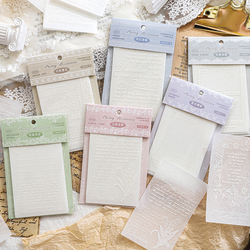 Midoo 20pcs English Poems Stickers Decorative Journaling Album Collage ...