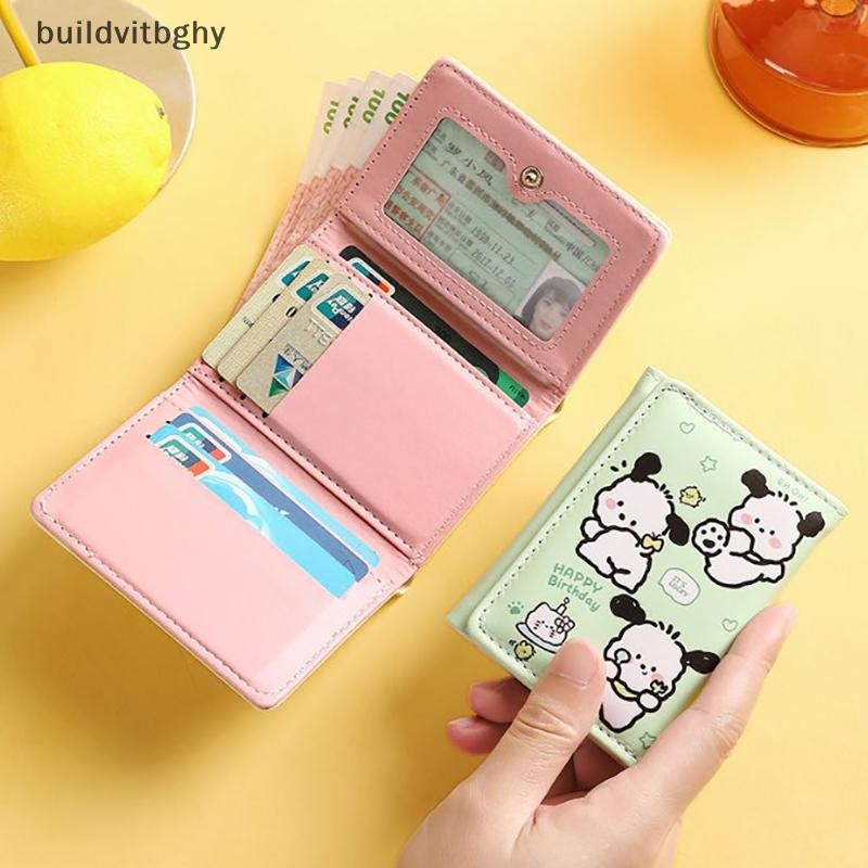 build Cute Pink Anime Hello Kitty Small Short Wallet For Girls Women ...