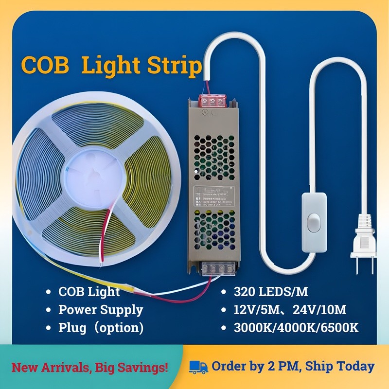 12/24V COB strip light Power Supply Suit 100W 200W 300W 400W Option ...