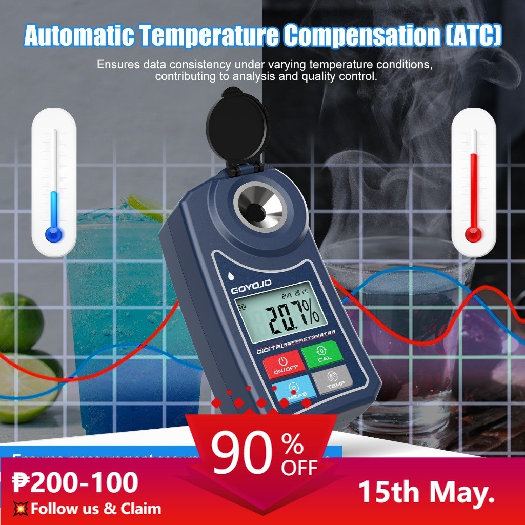 Digital Refractometer Brix Meter New In Fruit Juice Drinks Sprite ...