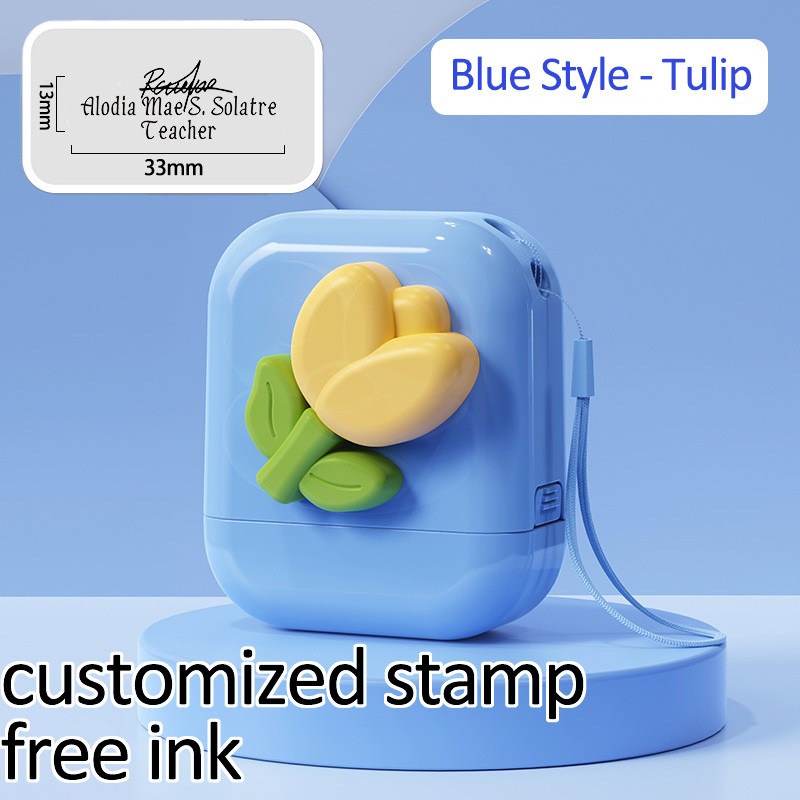 Personalized name [Free ink] | Mini Customizable Stamps/Waterproof ...