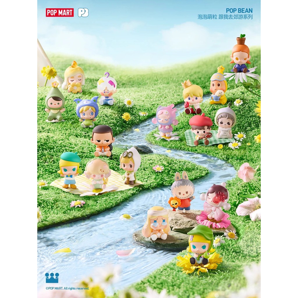POPMART Popbean Come with Me for an Outing Series Mini Beans【32 Pcs ...