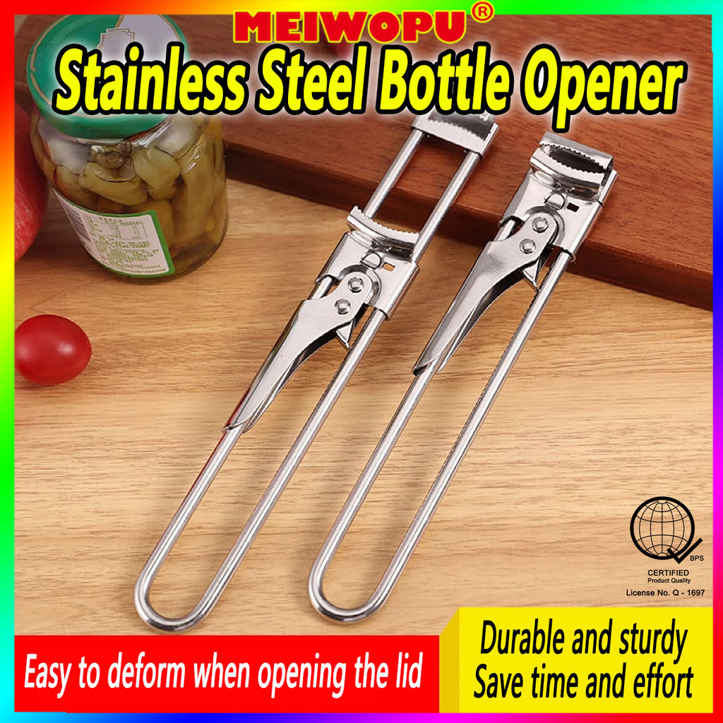 Stainless Steel Bottle Opener Effortless Tool Twisting Flask Caps Jar ...
