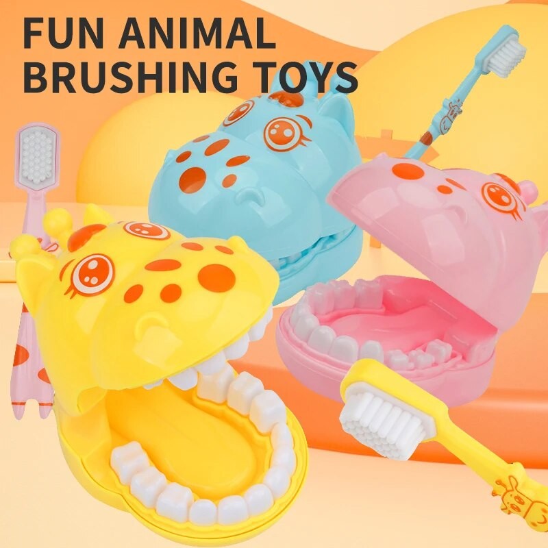 Teeth Brushing For Children Oral Brushing Early Education Toy Giraffe ...