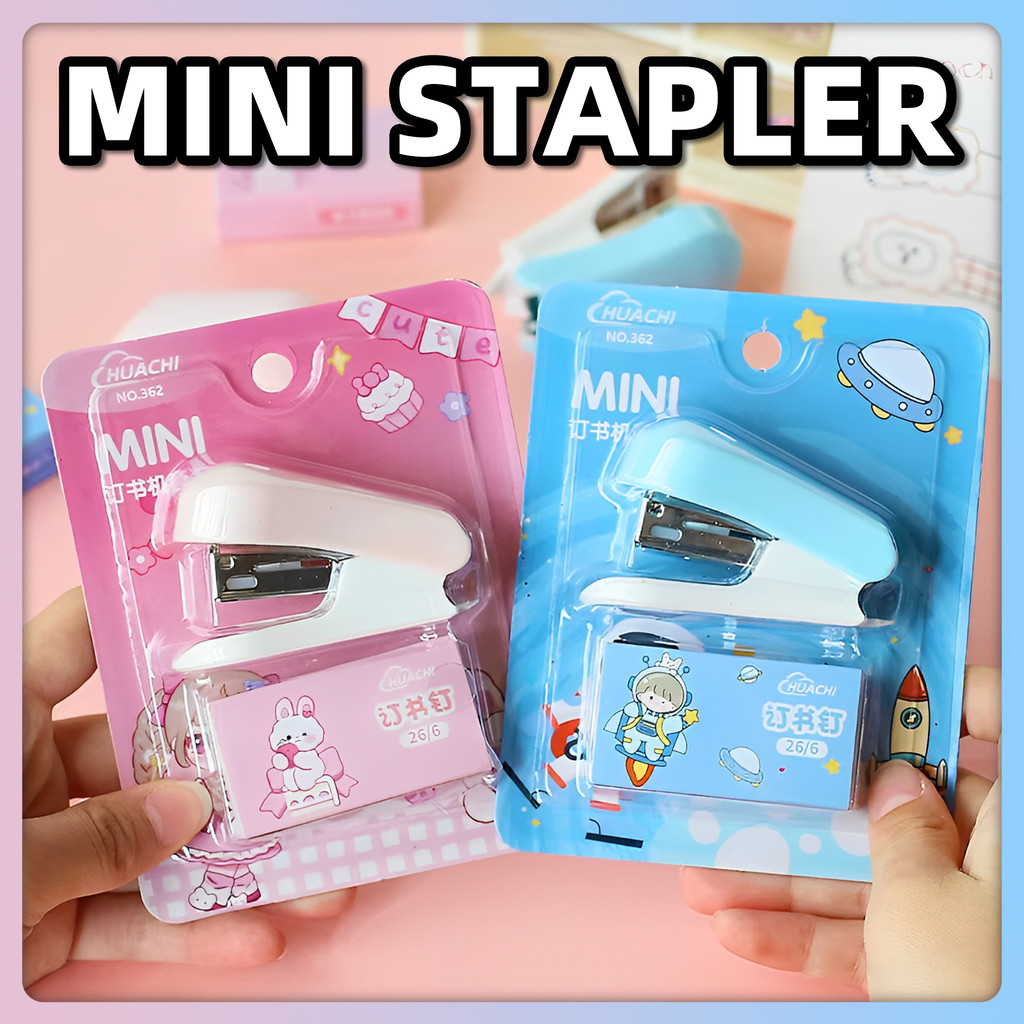 Stapler Set - Portable Cute Cartoon Stapler with Staples, Small Size ...