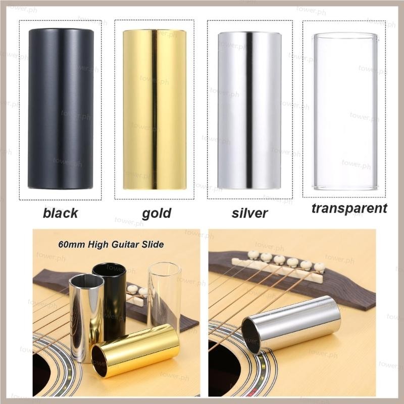 TO Guitar Bass Stringed Instrument Stainless Guitar Slide Finger and ...