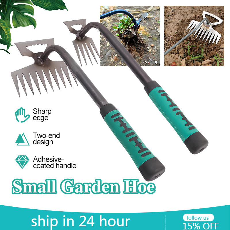2 in 1 Weeding Uprooting Tool Dual-purpose Hoe11 Teeth Manganese Steel ...