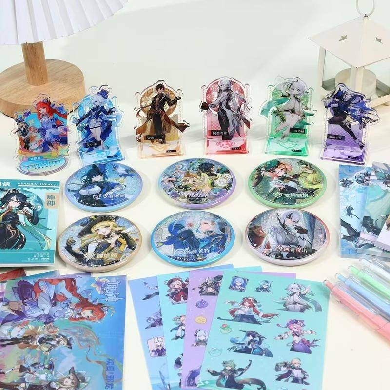 2025 Game Genshin Impact Anime Stationery Lucky Gift Bag Random Colour ...