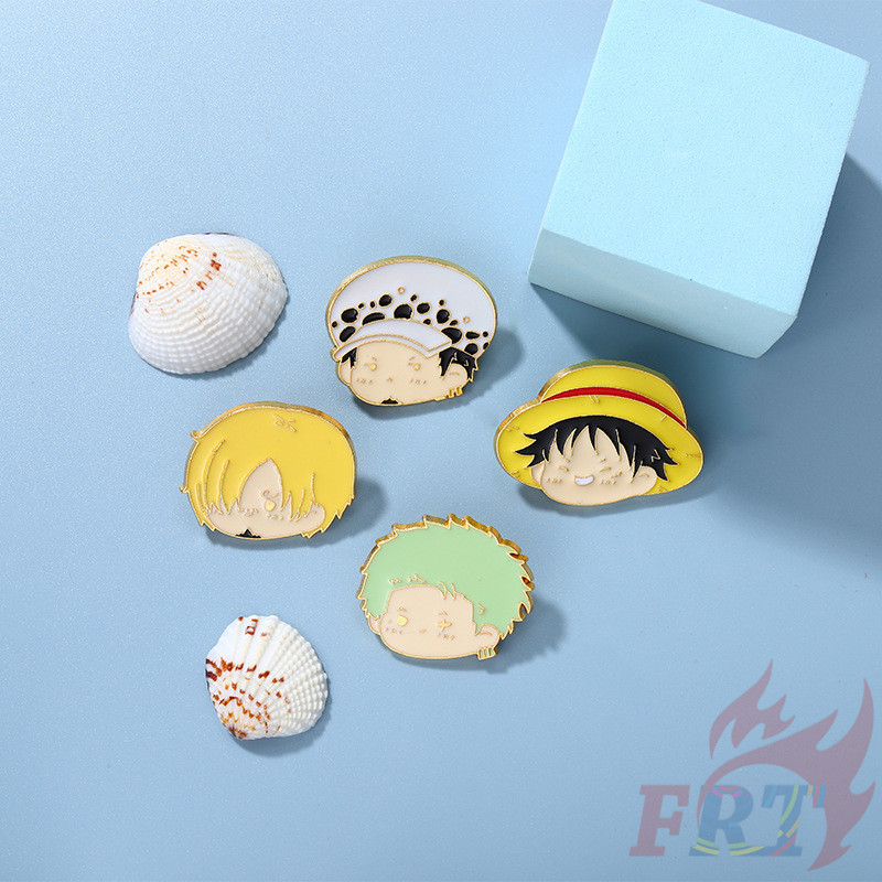 Anime One Piece . Head - Luffy / Zoro / Sanji / Law Brooches 1Pc/4Pcs ...