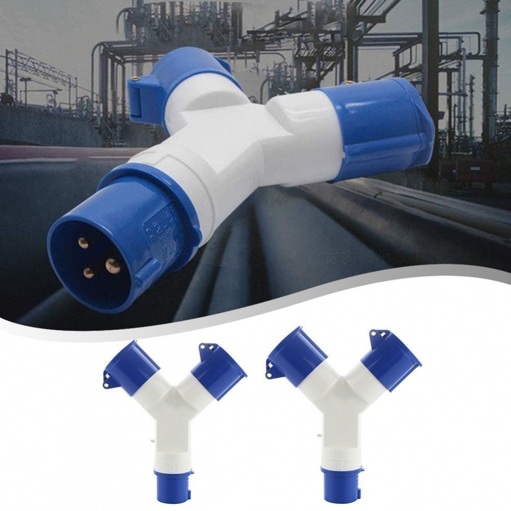 2 Way Splitter 16A/32A 220v 3 Pin Industrial Field Plug And Wall Socket ...