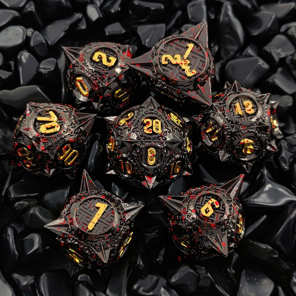 Metal COC Running Group Dice Set DND Dungeon and Dragon Polyhedron Digital Color TRPG Cthulhu ...