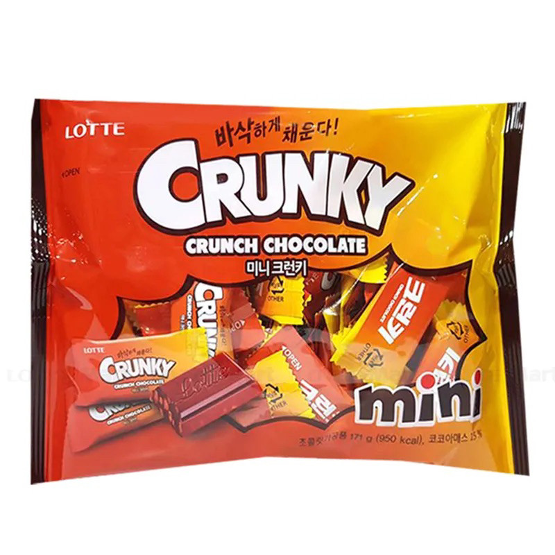 Lotte Crunch Mini Chocolate Candy 171g | Shopee Philippines