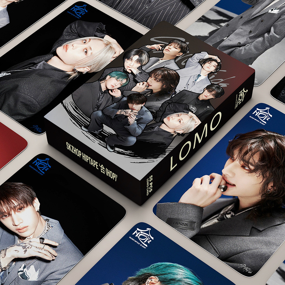 55pcs STRAY KIDS SKZ HOP Lomo cards HIP TAPE comeback UNVEIL TRACK ATE ...