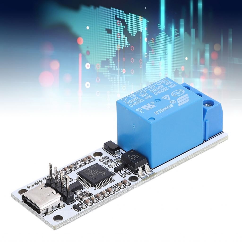 Haijiemall USB Serial Port Module 1 Channel Relay 5V Microcontroller ...