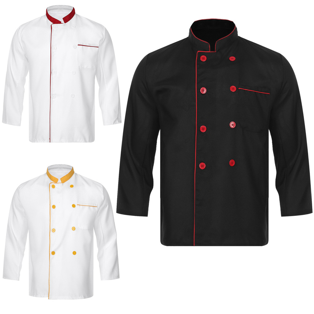 zdhoor Mens Womens Hotel Restaurant Kitchen Work Uniform Contrasting ...