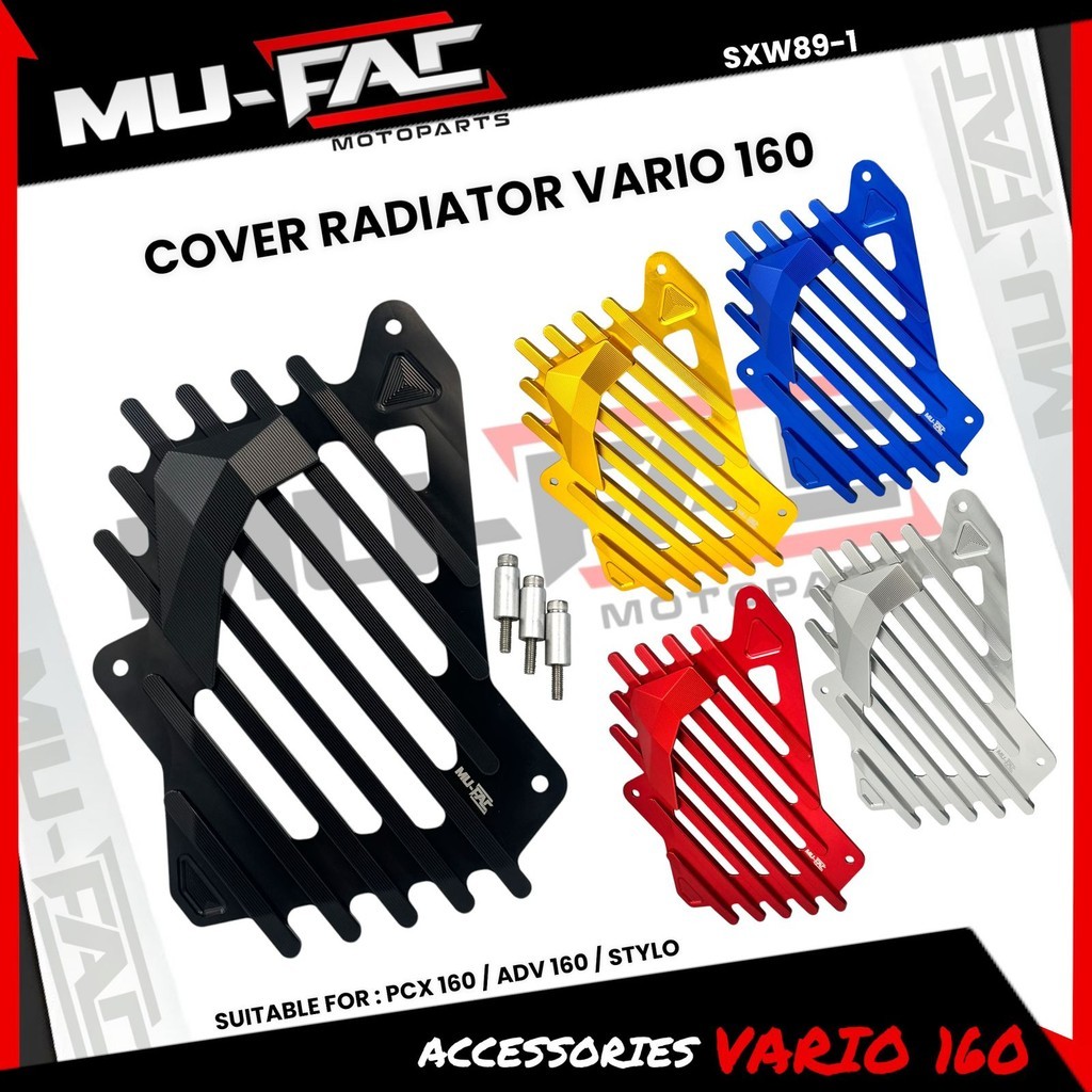 VARIO 160 PCX 160 ADV 160 STYLO 160 MUFAC Radiator Cover Full Aluminum ...