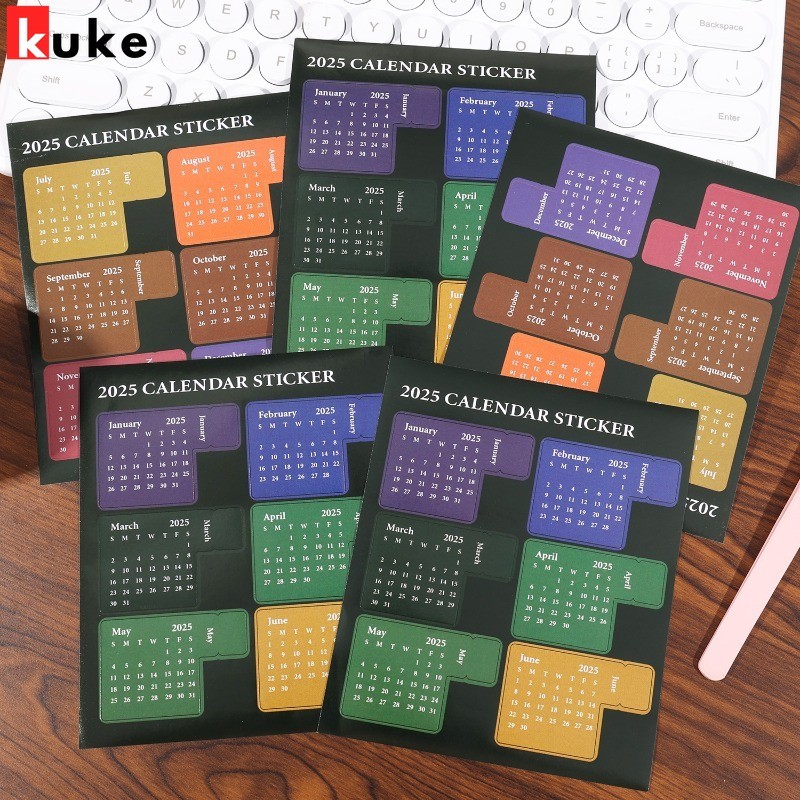 2025 Calendar Sticker - To Do List Bookmarks - Yearly Monthly Journal ...