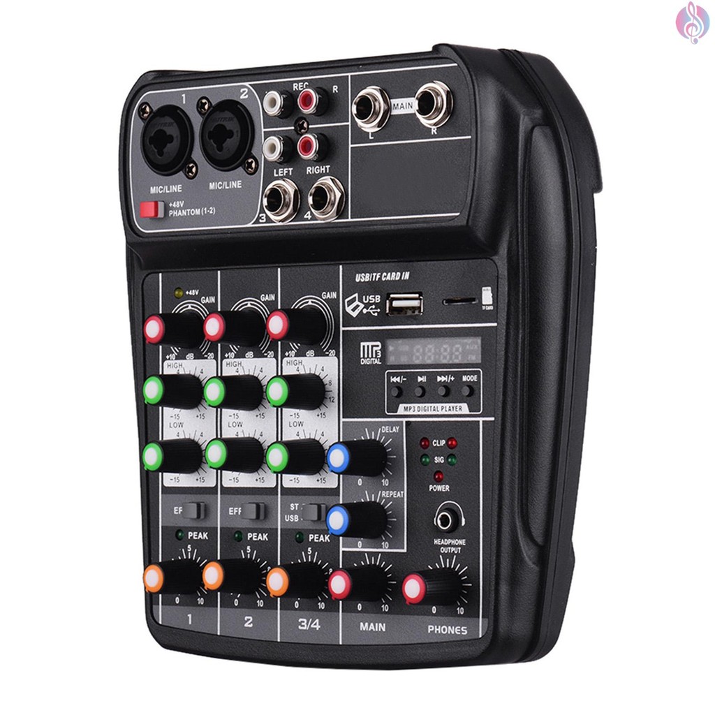 AI-4 Compact Mixing Console Digital Audio Mixer 4-Channel BT MP3 USB ...