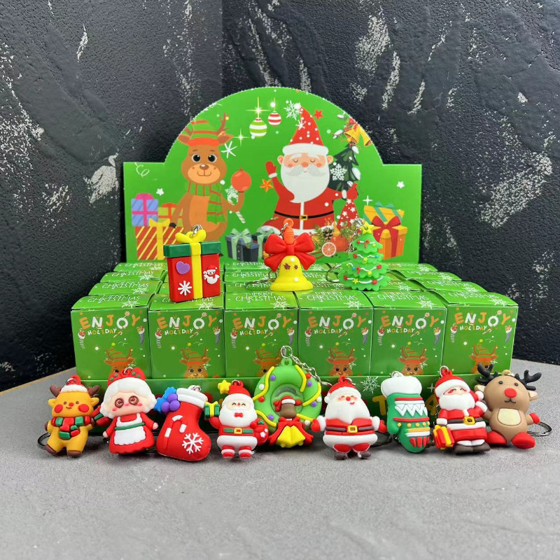 24pcs/set Labubu Blind Box Capybara Keychain Skibidi Toilet Christmas ...