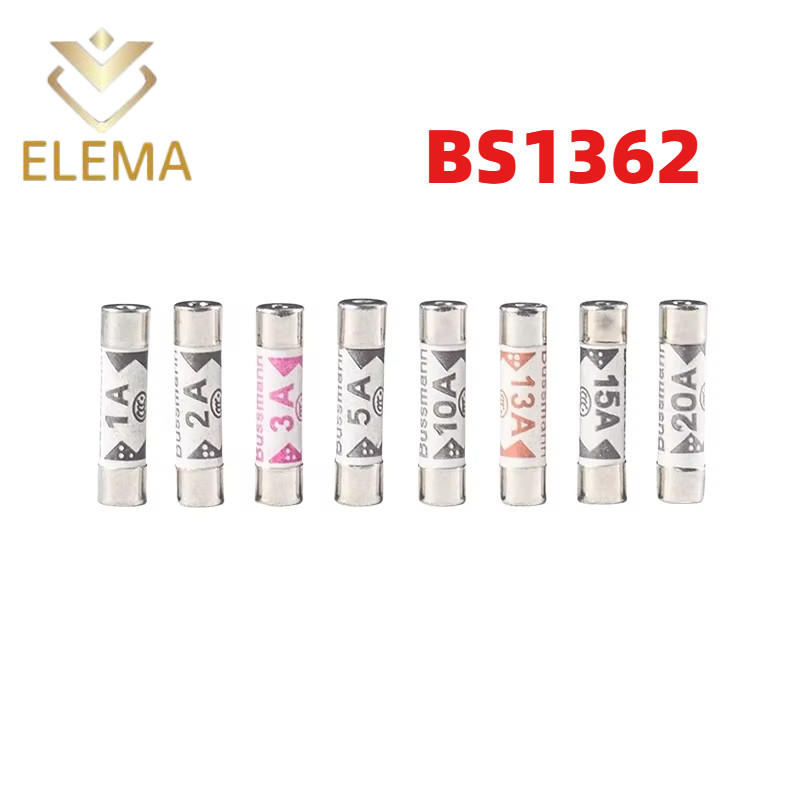 BS1362 British Plug Fuse 1A 2A 3A 5A 10A 13A 15A 20A 6X25mm Ceramic ...
