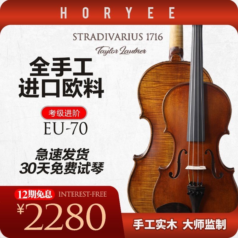 Hongying Musical Instrument High-End Violin Professional Grade Handmade ...
