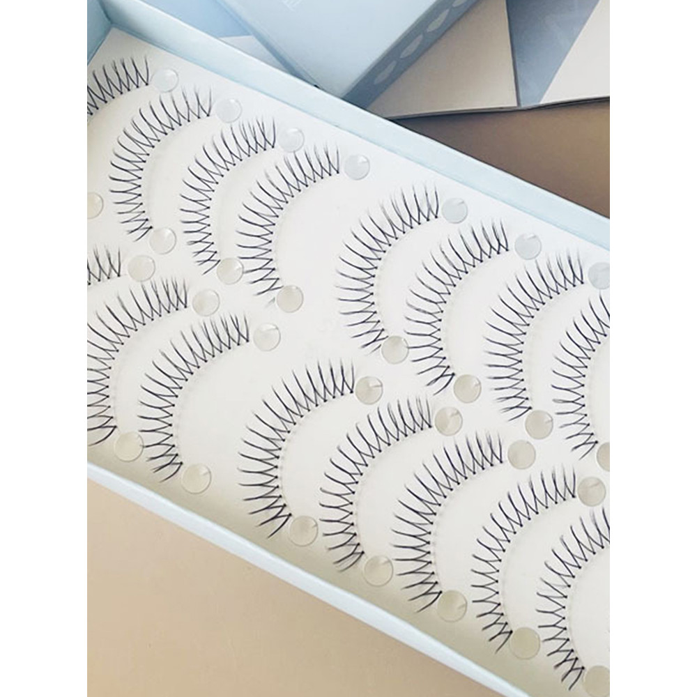 10 Pair Korean Girl Group U Shaped Cross False Eyelashes Natural ...