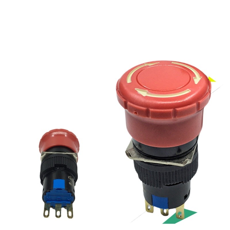 Kndele KNDELE LA167-E6A-11ZS Emergency Stop Push Button Switch Mushroom Head Emergency Rotary ...